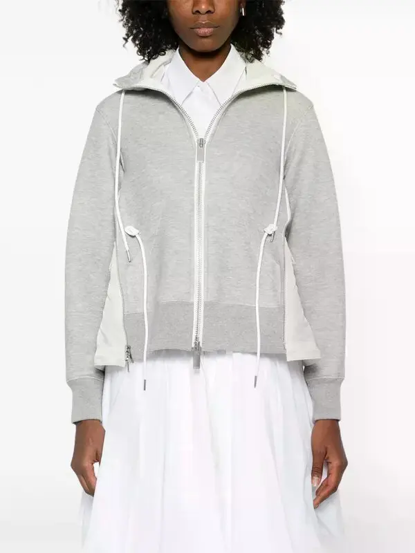 Sacai Panelled Hoodie - Grey