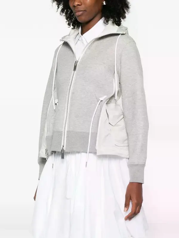 Sacai Panelled Hoodie - Grey