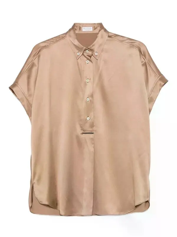 Brunello Cucinelli Buttoned Silk Top