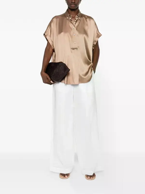 Brunello Cucinelli Buttoned Silk Top
