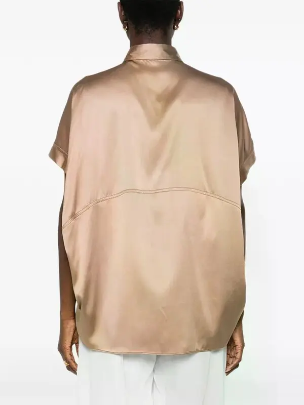 Brunello Cucinelli Buttoned Silk Top