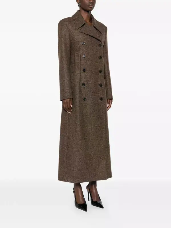 THE NINA STUDIO Double-breasted Check Coat