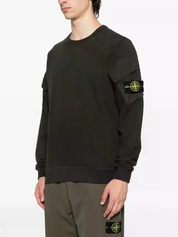 Stone Island Crew-neck Sweatshirt With Pocket Detail