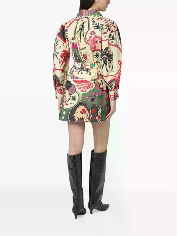 Farm Rio Printed Belted Dress