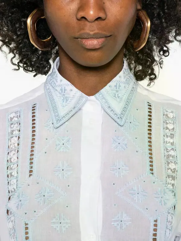 Ermanno Scervino Embroidered Shirt - White