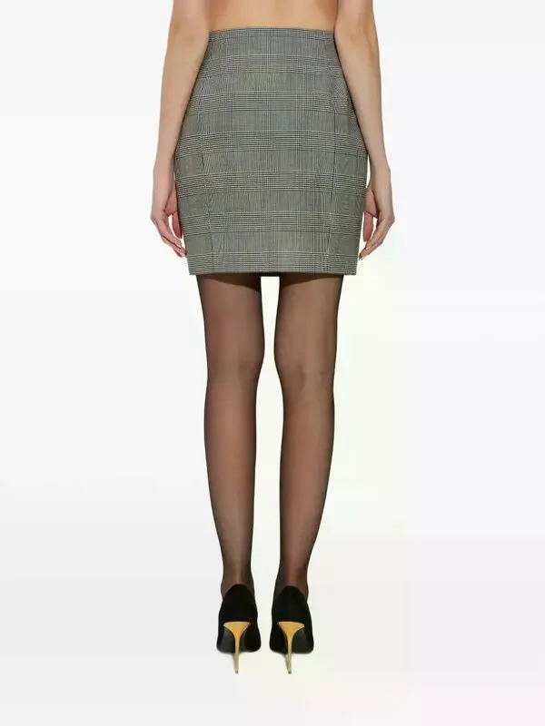 Balmain Checked Mini Skirt