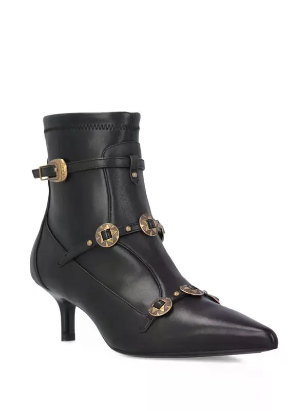 Pinko Strappy Jeweled Ankle Boots