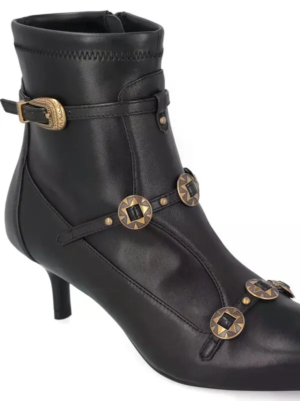 Pinko Strappy Jeweled Ankle Boots