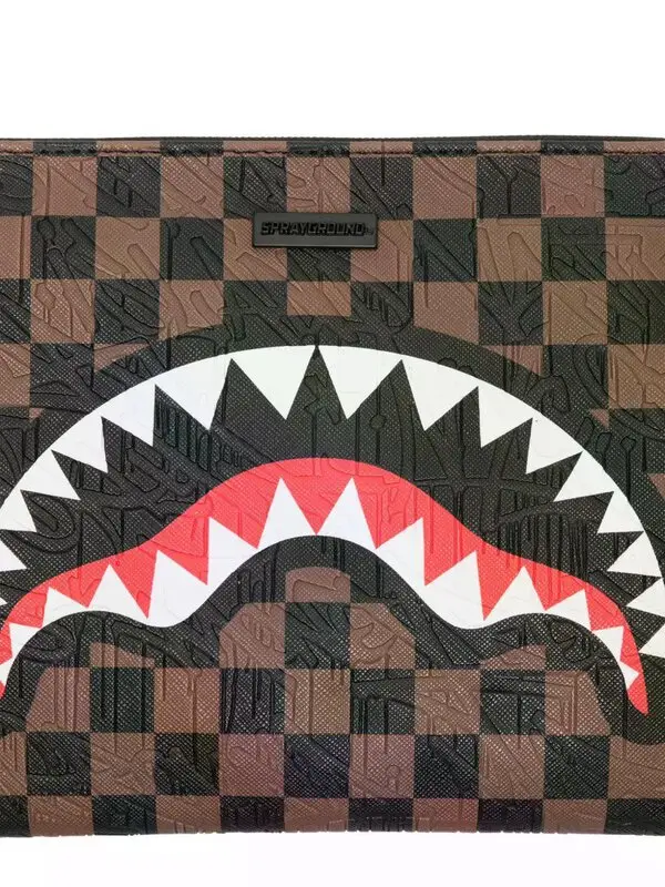 SPRAYGROUND Chessboard Shark Clutch