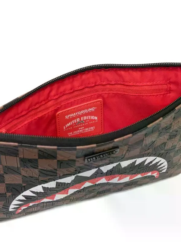 SPRAYGROUND Chessboard Shark Clutch