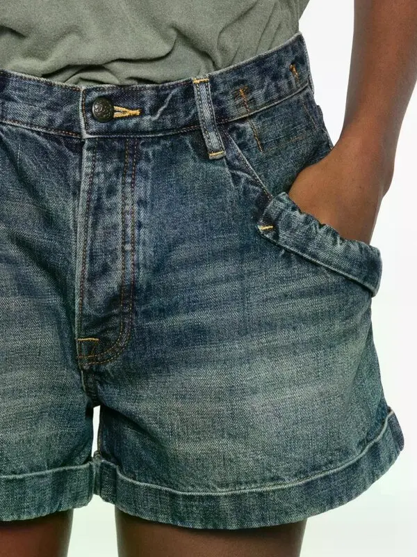 R13 Denim Shorts - Blue