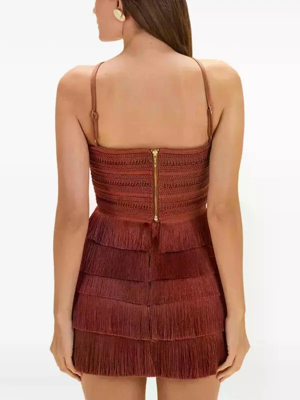 PatBO Amber Fringed Top