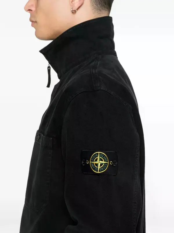 Stone Island Zip Pocket Overshirt - Black