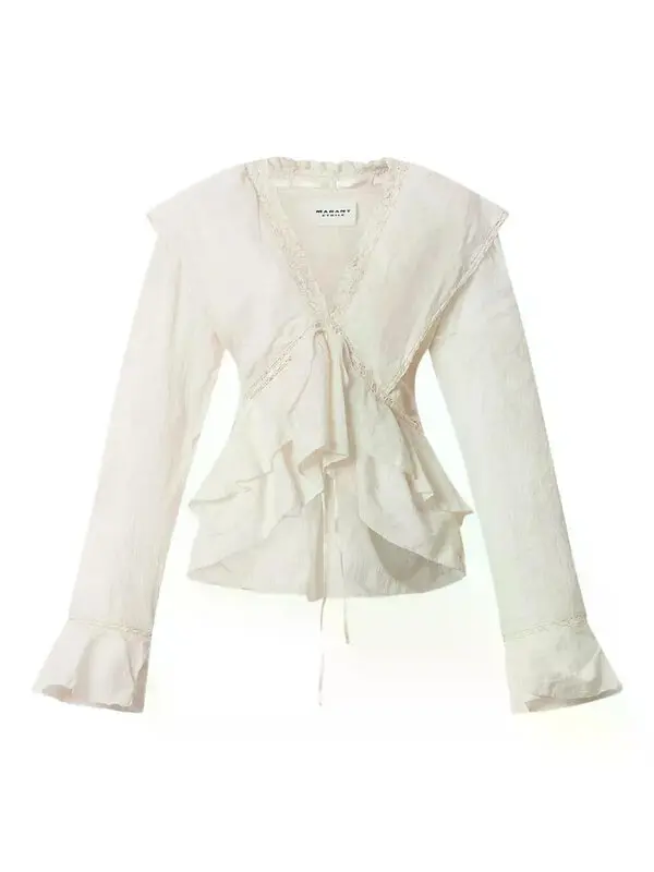 MARANT ETOILE Damienne Lace Blouse - Neutrals