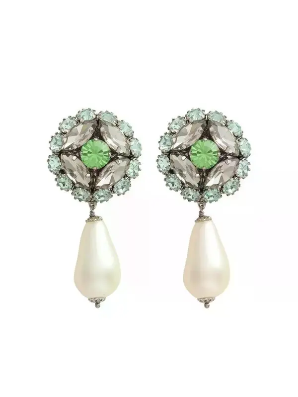 Dolce & Gabbana Faux-pearl Drop Earrings - Silver