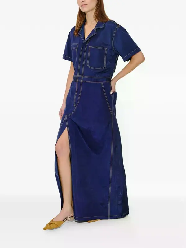Rosie Assoulin Janitoress Ridged Split Dress