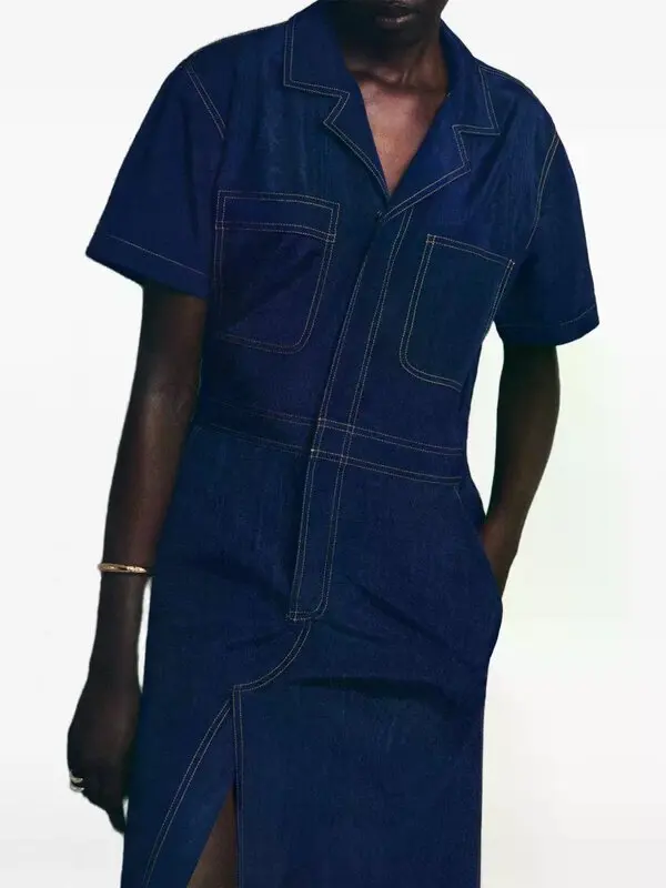 Rosie Assoulin Janitoress Ridged Split Dress