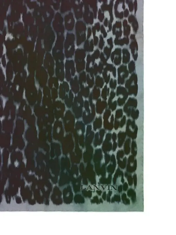 LANVIN Animal-print Scarf - Grey