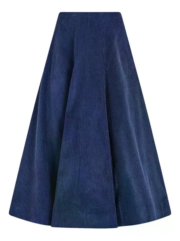 Rosie Assoulin A-line Corduroy Skirt - Blue