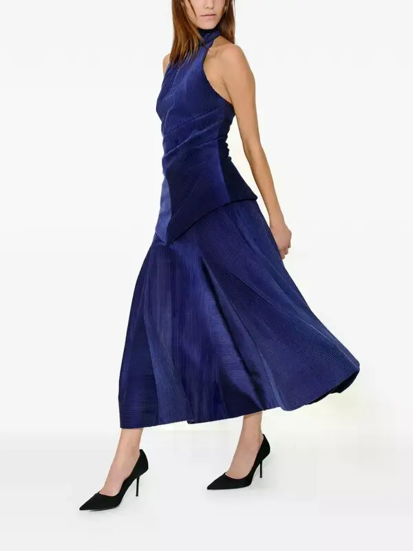 Rosie Assoulin A-line Corduroy Skirt - Blue