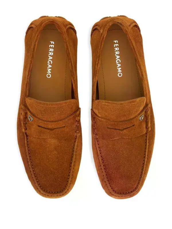 FERRAGAMO Gancini Loafers - Brown
