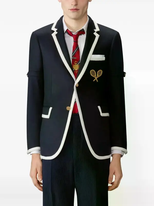 Thom Browne Armband Embroidery Blazer
