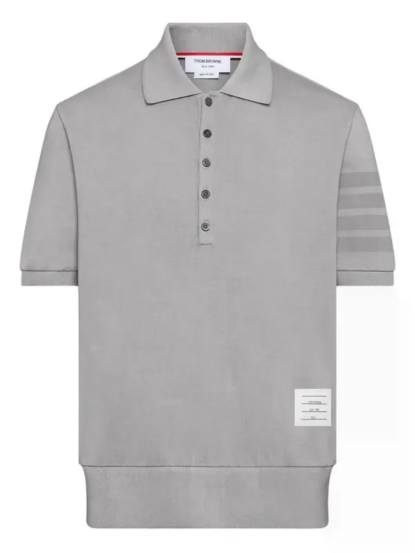 Thom Browne Ottoman 4-bar Top Polo - Grey
