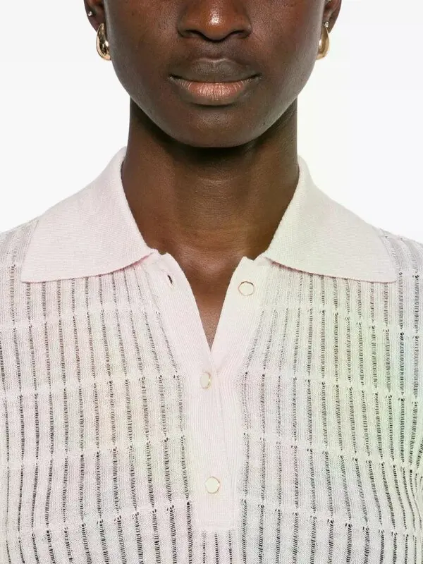 Max Mara Ribbed Knit Polo Shirt