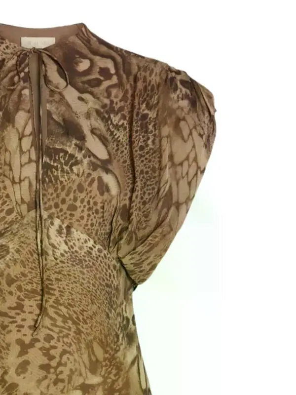 De La Vali Ceres Patterned Maxi Dress In Brown | Editorialist