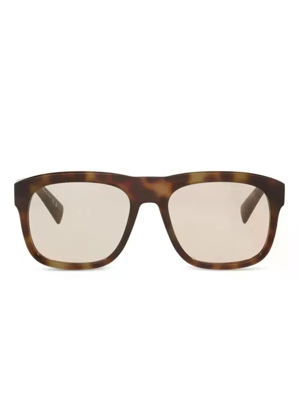 Saint Laurent Rectangle-frame Sunglasses - Brown