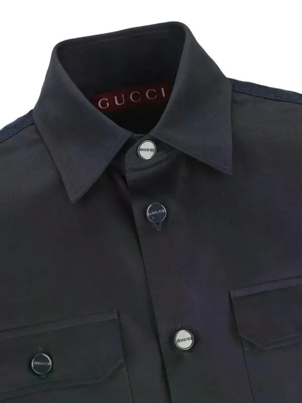 Gucci Gg-motif Long-sleeve Shirt