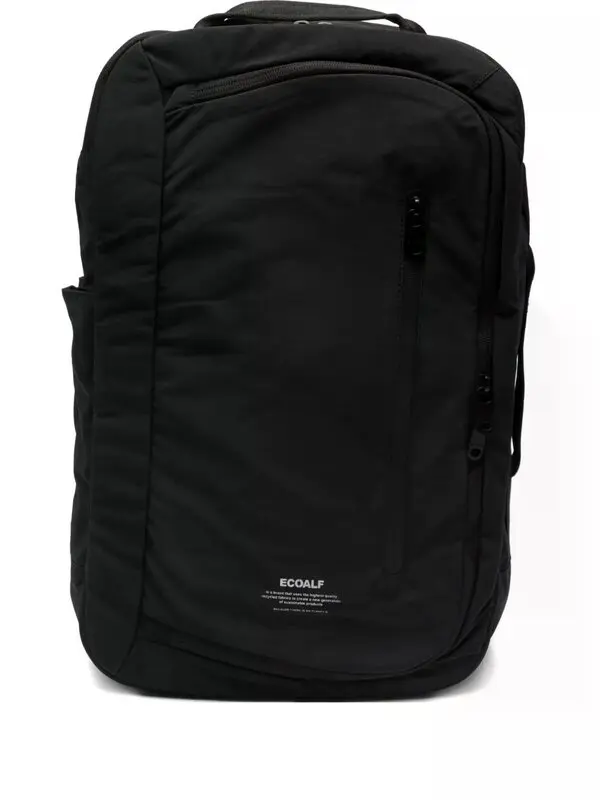 ECOALF Logo-print Backpack - Black