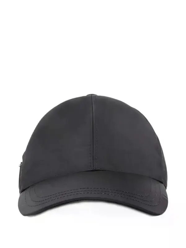 Prada Logo-plaque Baseball Cap - Black