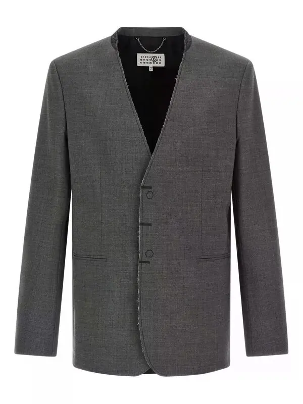 MAISON MARGIELA Raw-cut Single-breasted Blazer
