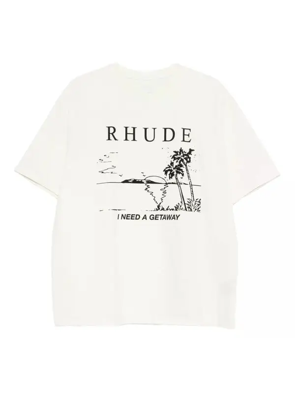 Rhude Graphic-print T-shirt - Neutrals