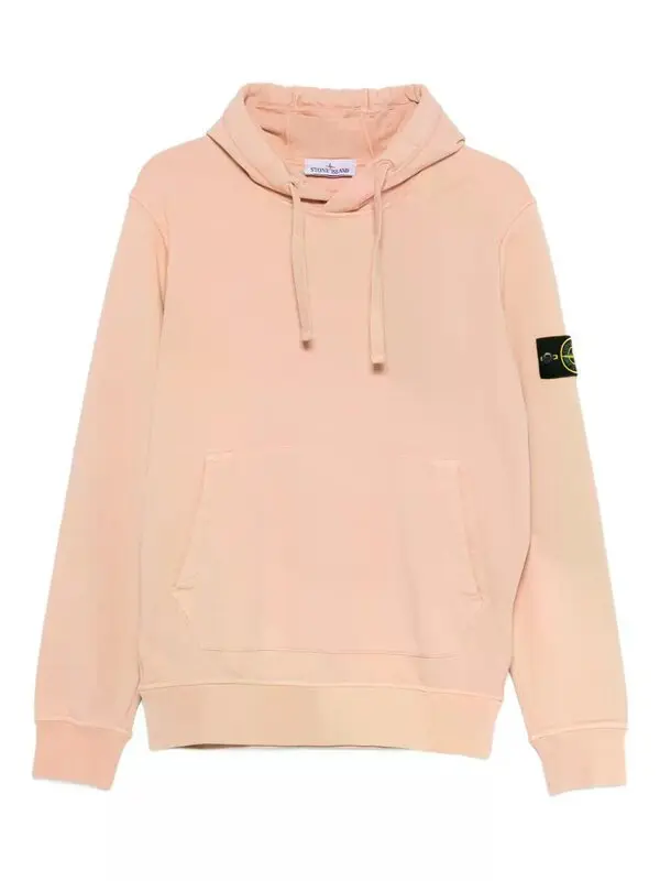 Stone Island Kangaroo-pocket Hoodie - Pink