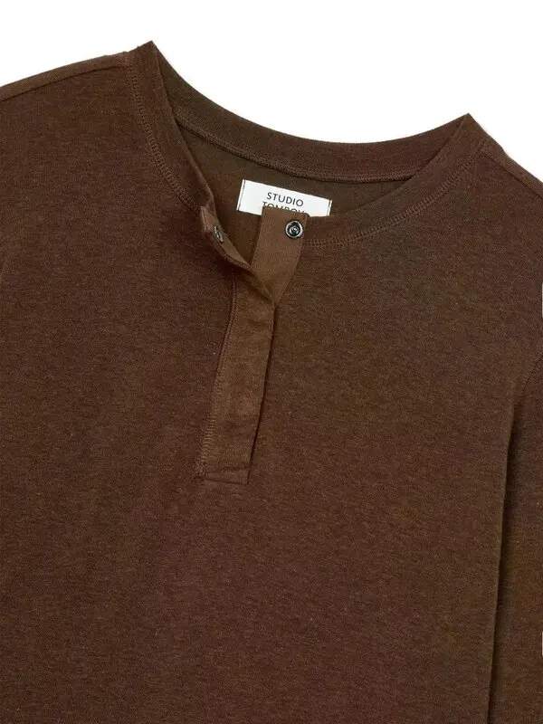 STUDIO TOMBOY Snap-button Henley Top