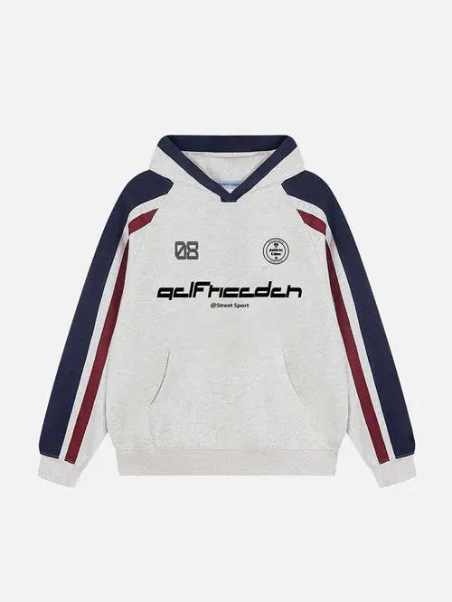 AELFRIC EDEN Color Blocked Striped Hoodie