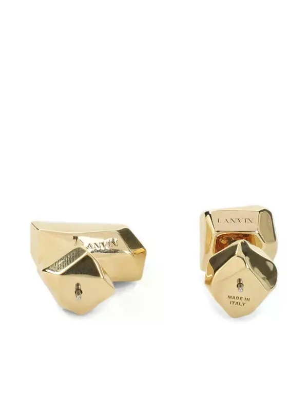 LANVIN Cubic Shape Stud Earrings