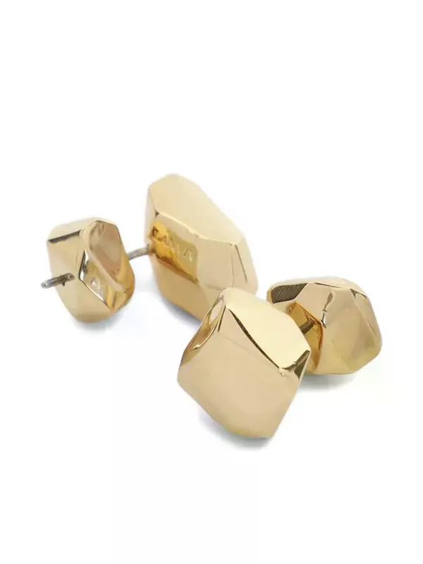 LANVIN Cubic Shape Stud Earrings