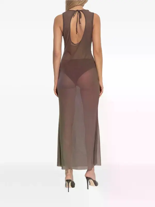Bond Eye Mesh Tie Maxi Dress