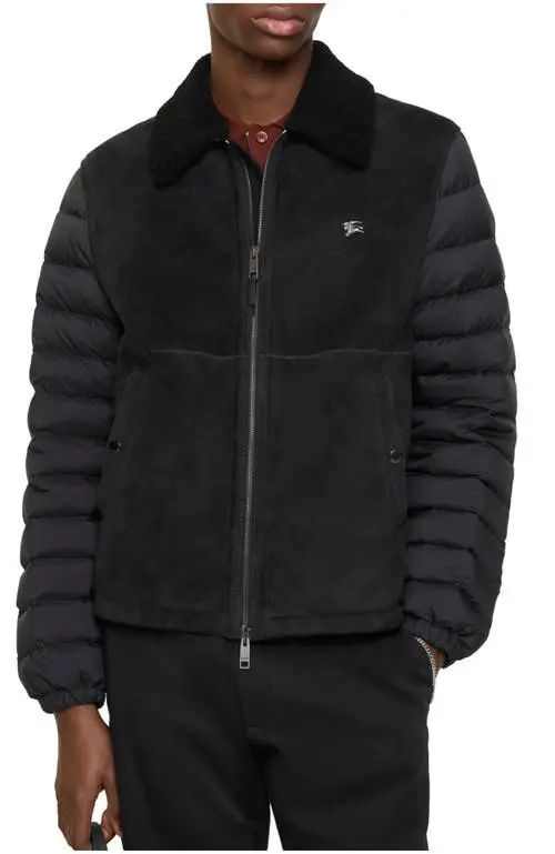 Burberry Shearling Nylon Puffer Jacket