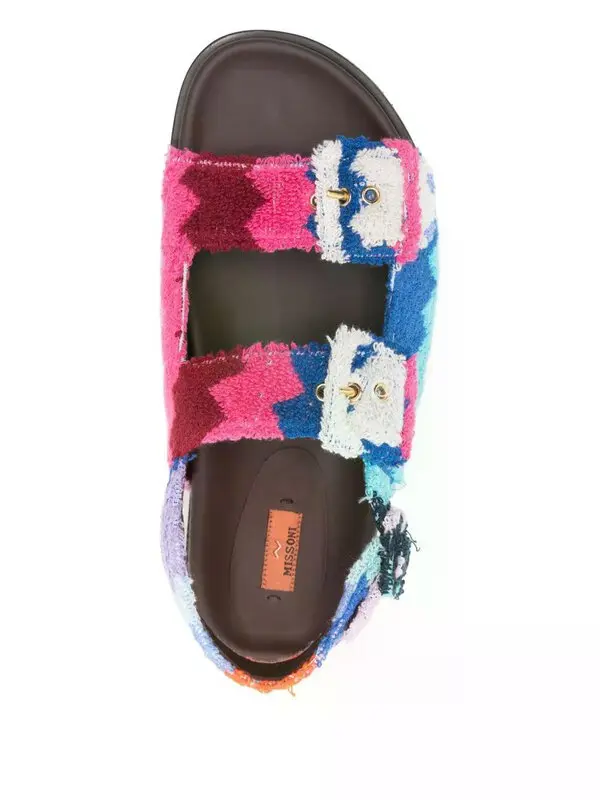 Missoni Mia Zig-zag Strap Sandals - Blue