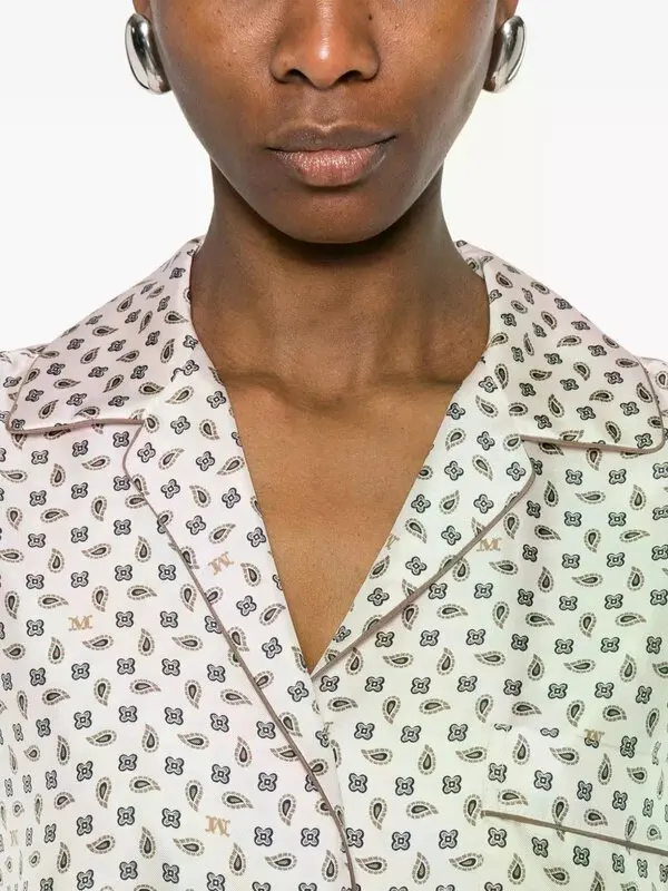 Max Mara Patterned Silk Shirt