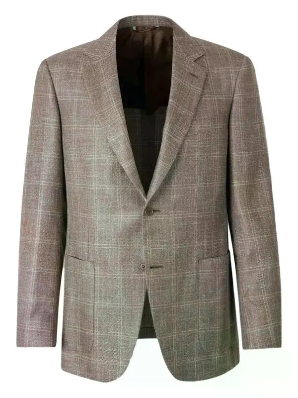 Canali Check-pattern Single-breasted Blazer