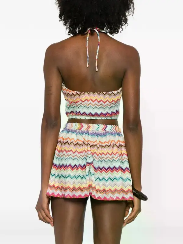 Missoni Chevron Halterneck Top - Neutrals