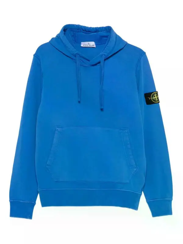 Stone Island Logo-patch Hoodie - Blue