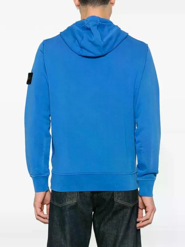 Stone Island Logo-patch Hoodie - Blue