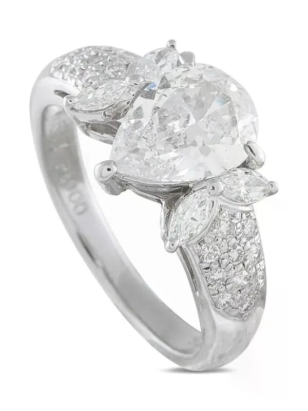 LB EXCLUSIVE Diamond And Platinum Ring - Silver