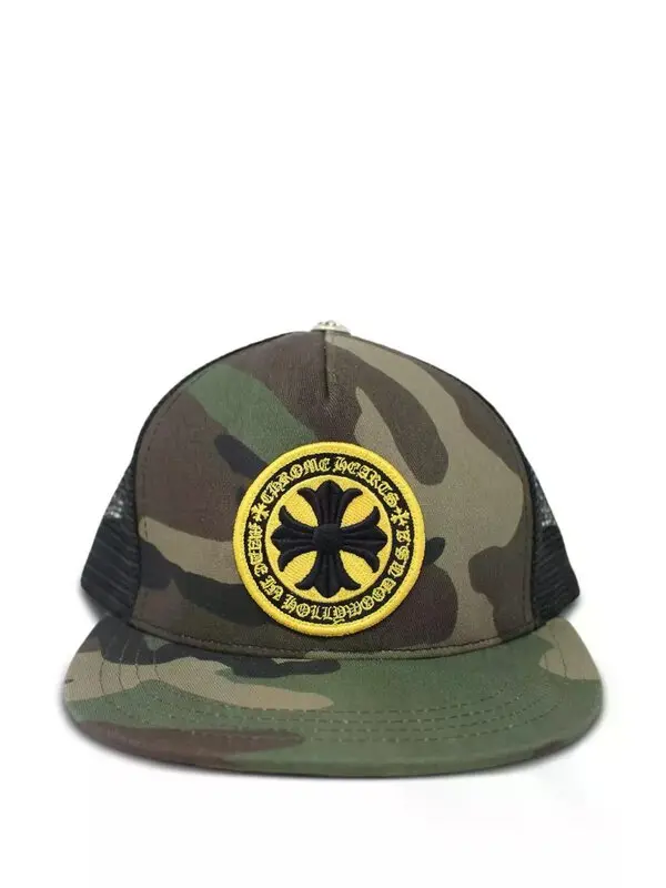 Chrome Hearts Cross Seal Stamp Trucker Hat - Green